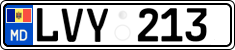 LVY 213, Nissan Qashqai , License plate of Moldova