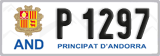 P 1297, Porsche 911 , License plate of Andorra