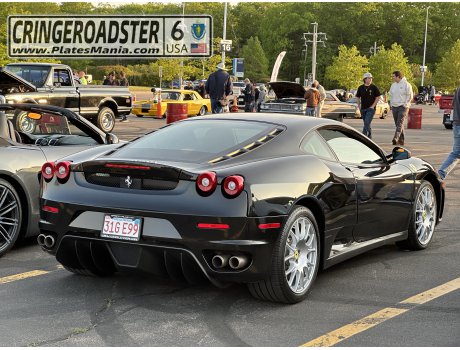 31G E99, Ferrari F430 (Massachusetts) License plate of the USA