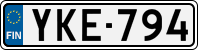 YKE-794, Volvo XC60 , License plate of Finland
