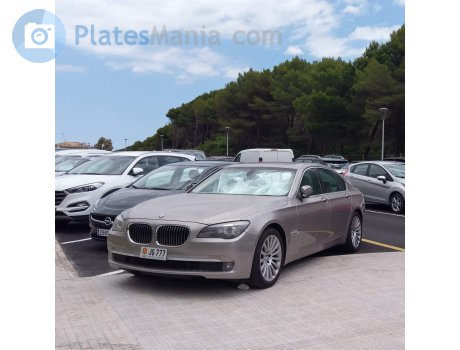 JG 777, BMW 7 Series , License plate of Andorra