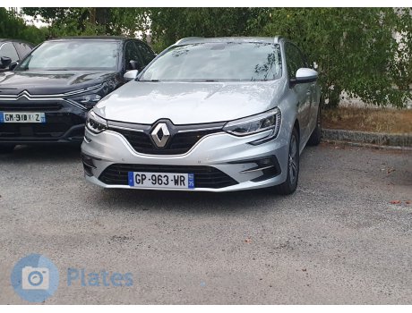 GP-963-WR, Renault Megane (Ille-et-Vilaine) French license plate