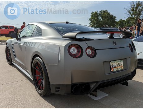RIL8805, Nissan GT-R (Georgia) License plate of the USA