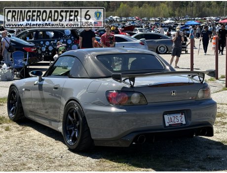 JAZS 2, Honda S2000 (Massachusetts) License plate of the USA
