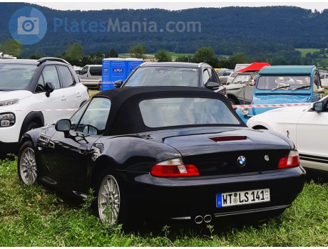 WT LS 141 (04/10), BMW Z3 (Waldshut District) German license plate