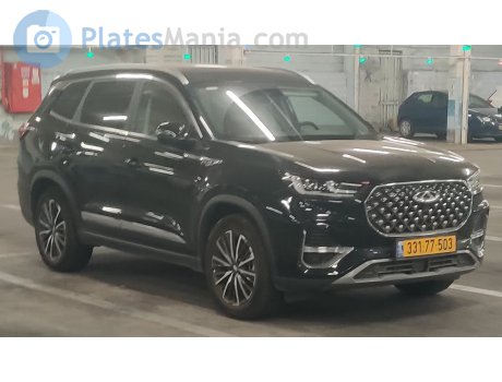 331-77-503, Chery (Chirey) Tiggo 8 , License plate of Israel