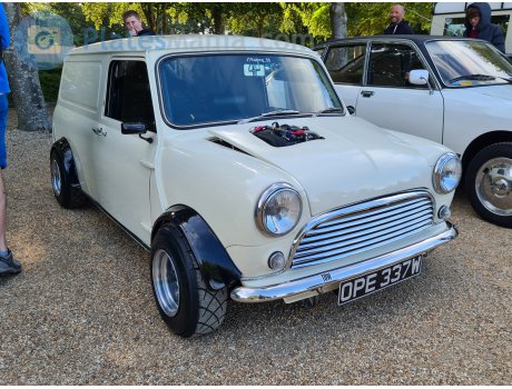 OPE 337W, Austin Mini (Guildford) License plate of the United Kingdom