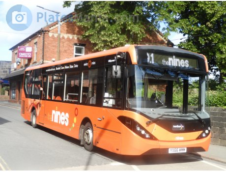 YX66 WMM, Alexander Dennis Enviro 200 (Beverley) License plate of the ...
