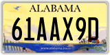 61AAX9D, Toyota Avalon (Alabama) License plate of the USA