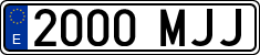 2000 MJJ, Volkswagen Polo , License plates of Spain