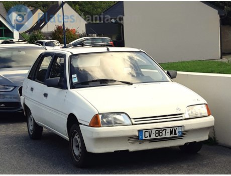 CV-887-WX, Citroёn AX (Loire-Atlantique) French license plate