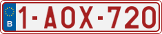 1-AOX-720, Dacia Logan , License plate of Belgium