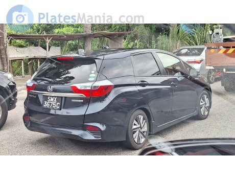 SMX 3675 C, Honda Shuttle , License plate of Singapore