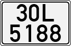 30L-5188, Lexus LS (Hanoi Municipality) License plate of Vietnam