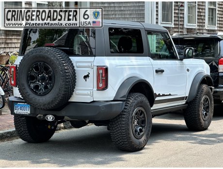 AS-40017, Ford Bronco (Connecticut) License plate of the USA