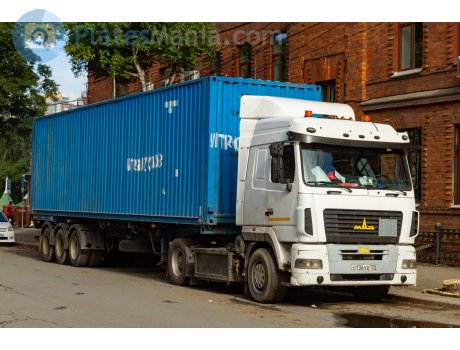 о136хв125, MAZ 5440 (Maritime (Primorye) Krai) License plate Russia