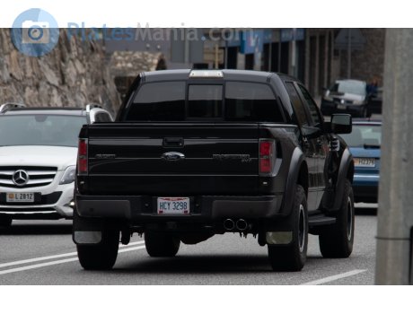 HCY 3298, Ford F-150 (Ohio) License plate of the USA