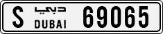 S 69065, Renault Mégane (Dubai) License plate of the UAE