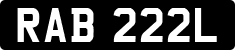 RAB 222L, Lotus Europa (Worcester) License plate of the United Kingdom