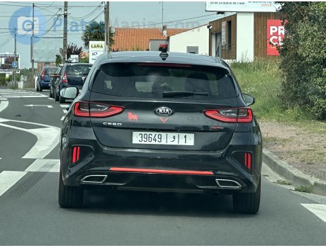 39649|‎و|‎1, Kia Ceed (Rabat Prefecture) License plate of Morocco