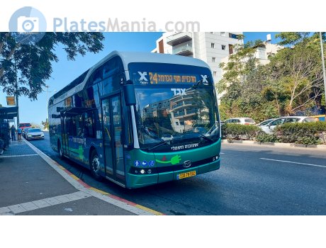 233-79-002, BYD ebus , License plate of Israel