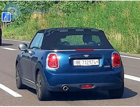 BE 712574, MINI Convertible (Bern) License plate of Switzerland