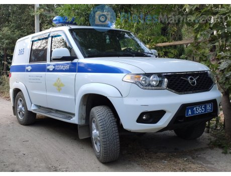 а 1365 82, UAZ 3163 Patriot (Republic of Crimea) License plate Russia