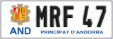 MRF 47, Kia Soul , License plate of Andorra