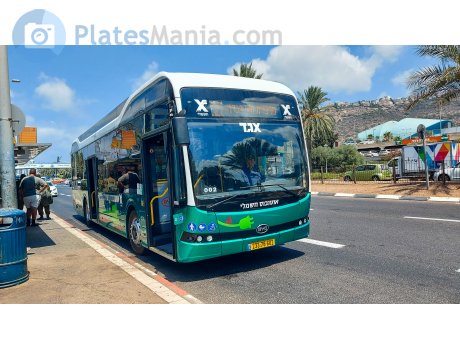 233-78-602, BYD ebus , License plate of Israel