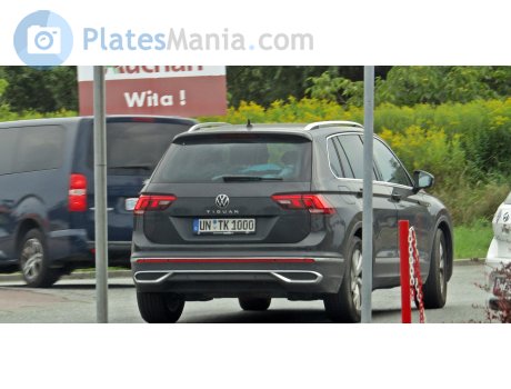 UN TK 1000, Volkswagen Tiguan (Unna District) German license plate