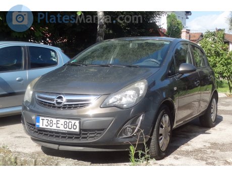 T38-E-806, Opel Corsa , License plate of Bosnia and Herzegovina