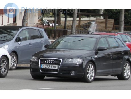 1572 FNK, Audi A3 , License plates of Spain
