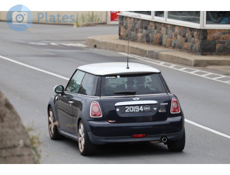 20194, MINI Hatch , License plate of Guernsey