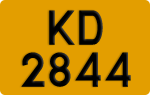 KD 2844, Toyota Crown , License plate of Hong Kong
