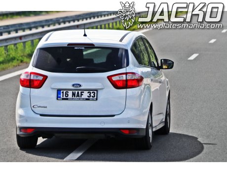 16 NAF 33, Ford C-Max (Bursa) License plate of Turkey