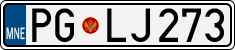 PG LJ273, Volkswagen ID.4 (Podgorica) License plate of Montenegro