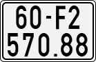 60-F2 570.88, Honda Vision (Đồng Nai Province) License plate of Vietnam