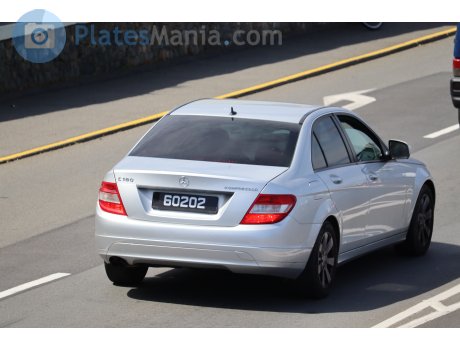 60202, Mercedes-Benz C-Klasse , License plate of Guernsey