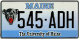 545-ADH, Mitsubishi Outlander (Maine) License plate of the USA