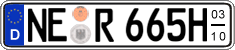 NE R 665H (03/10), Mercedes-Benz 600 (Neuss District) German license plate