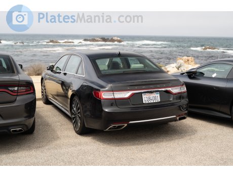 18408 83A, Lincoln Continental (California) License plate of the USA