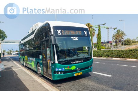 233-77-602, BYD ebus , License plate of Israel
