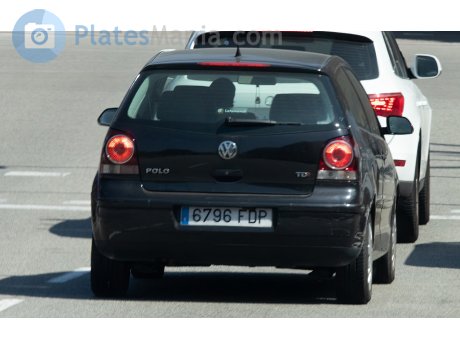 6796 FDP, Volkswagen Polo , License plates of Spain