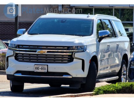 KNX-4406, Chevrolet Suburban (New York) License plate of the USA