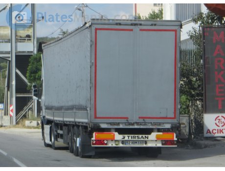 52 ABM 330, Tirsan (Ordu) License plate of Turkey