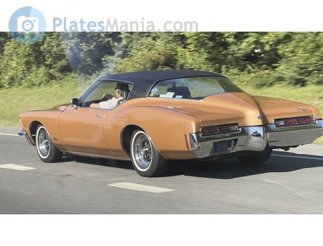 3196, Buick Riviera (Delaware) License plate of the USA