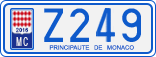Z249, Rolls-Royce Dawn , License plate of Monaco