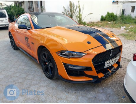 22 J 79056, Ford Mustang (Erbil Governorate) License plate of Iraq