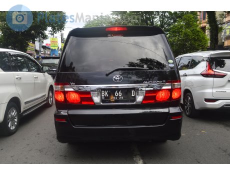 BK 66 D, Toyota Alphard (North Sumatra (East coast)) License plate of ...