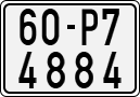 60-P7 4884, Honda Wave (Đồng Nai Province) License plate of Vietnam